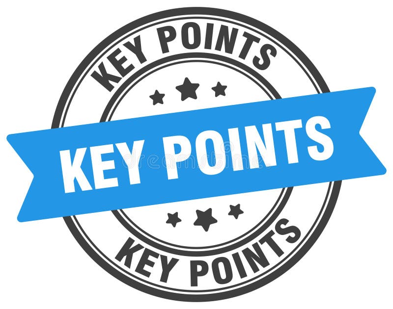 Key Points Stamp. Key Points Label on Transparent Background. Round ...