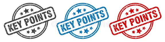 Key Points Stamp. Key Points Round Isolated Sign Stock Vector ...