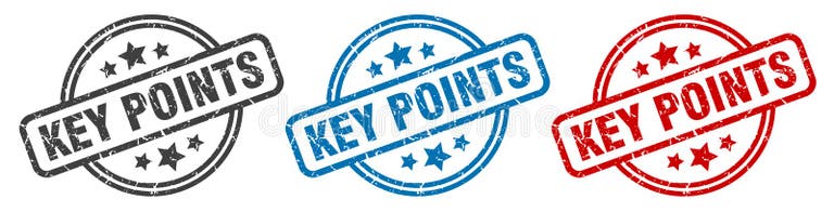 Key Points Stamp. Key Points Round Isolated Sign Stock Vector ...