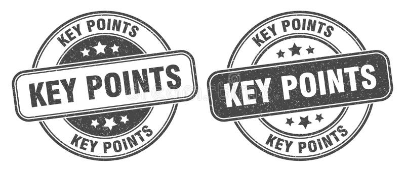 Key Points Stamp. Key Points Label. Round Grunge Sign Stock Vector ...