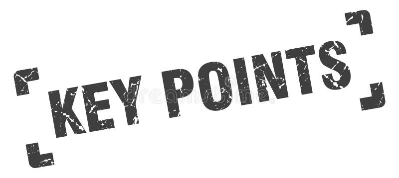 Key Points Stamp. Key Points Round Vintage Grunge Label Stock Vector ...