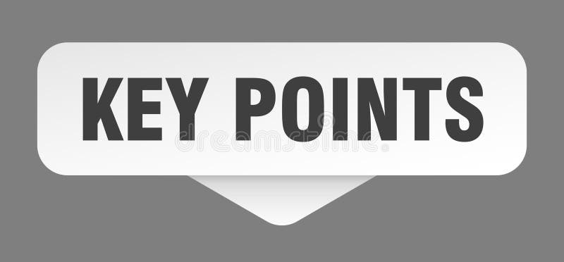 Key Points Sticker. Key Points Sign on Transparent Background Stock ...