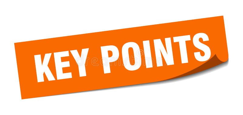 Key Points Sticker. Key Points Square Isolated Sign Stock Vector ...
