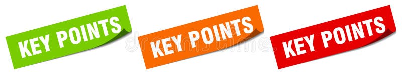 Key Points Sticker. Key Points Square Isolated Sign Stock Vector ...