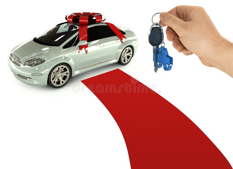 The key of a present car stock illustration. Illustration of refinement ...