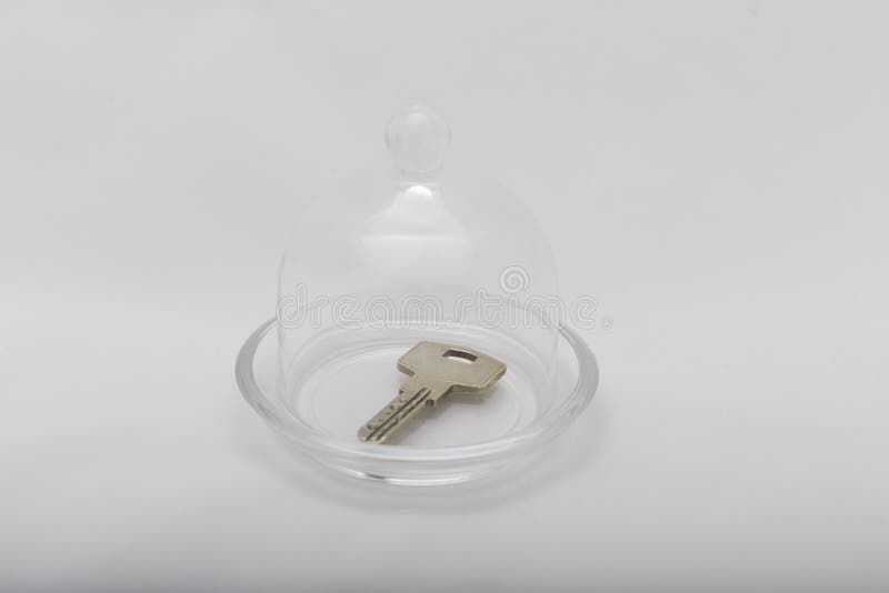 Key Protected by Security Shield Stock Photo - Image of open, doors ...