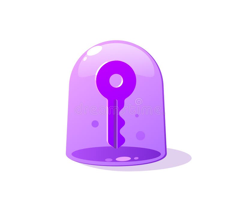 The Key is in the Purple Container Stock Vector - Illustration of ...
