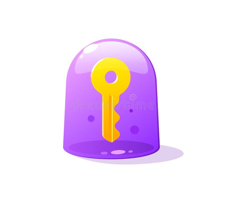 The Key is in the Purple Container Stock Vector - Illustration of ...