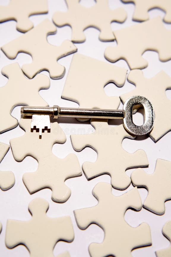 Key on puzzle stock image. Image of symbol, protection - 6829865