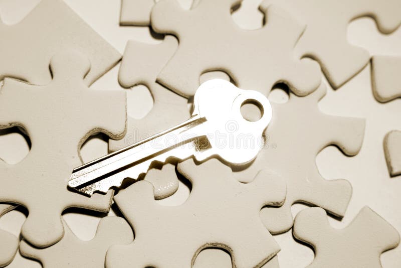 Key on puzzle stock image. Image of independent, inside - 7067049