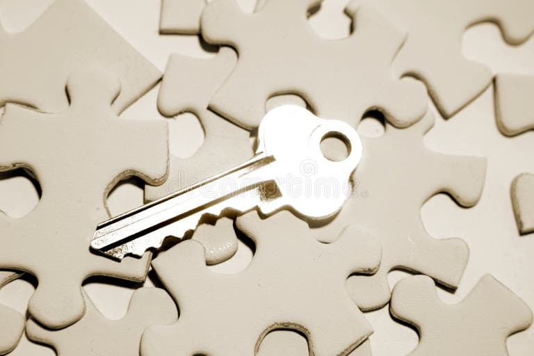 Key on puzzle stock image. Image of independent, inside - 7067049