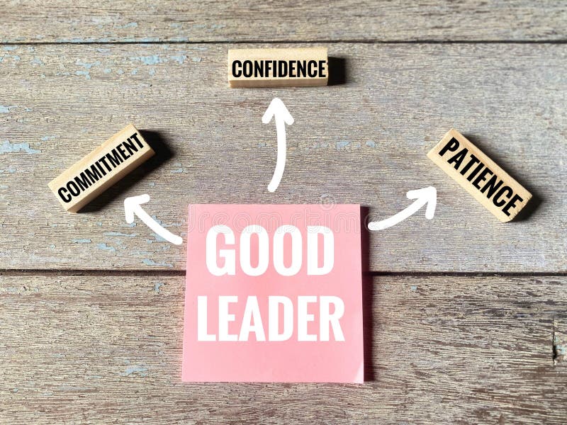 Qualities To Being a Good Leader Concept. Stock Image - Image of font ...