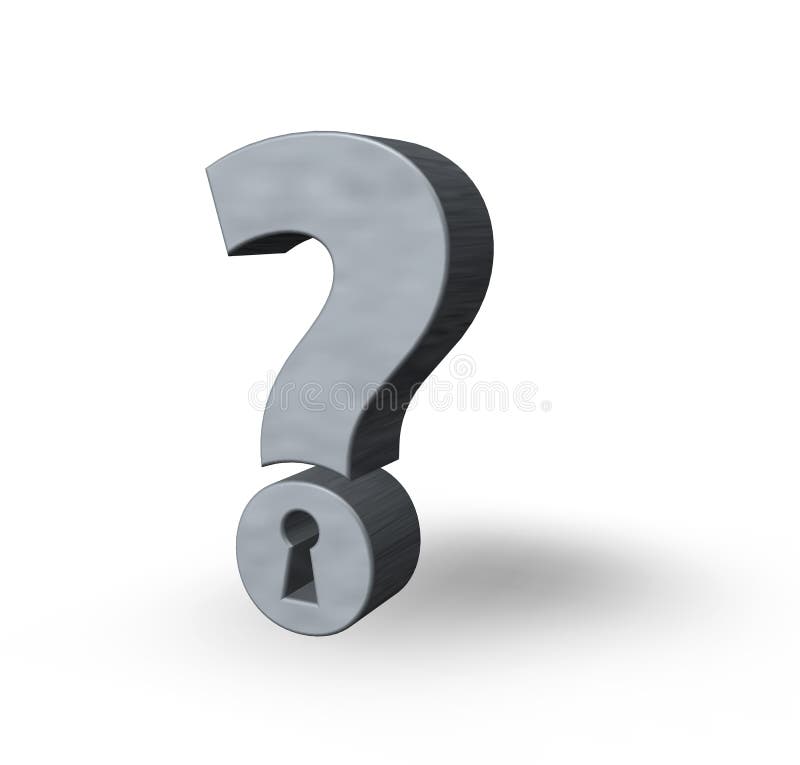 Flat Design Style Vector Concept of Question Mark with Key Lock Stock ...