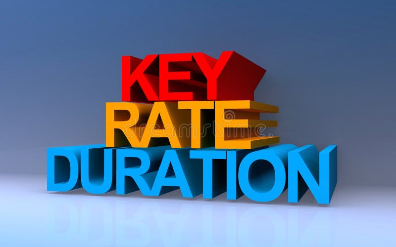 Key rate duration on blue stock illustration. Illustration of cloud ...
