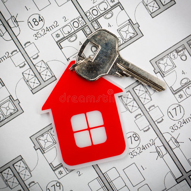 Key and Red Hous stock photo. Image of estate, copy, built - 61093670