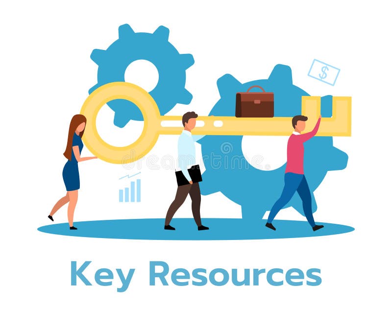 Key Resources Flat Vector Illustration Stock Vector - Illustration of ...