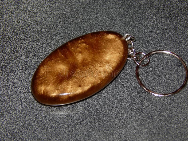 Key Ring with Epoxy Resin Close Up Stock Image - Image of keyring ...