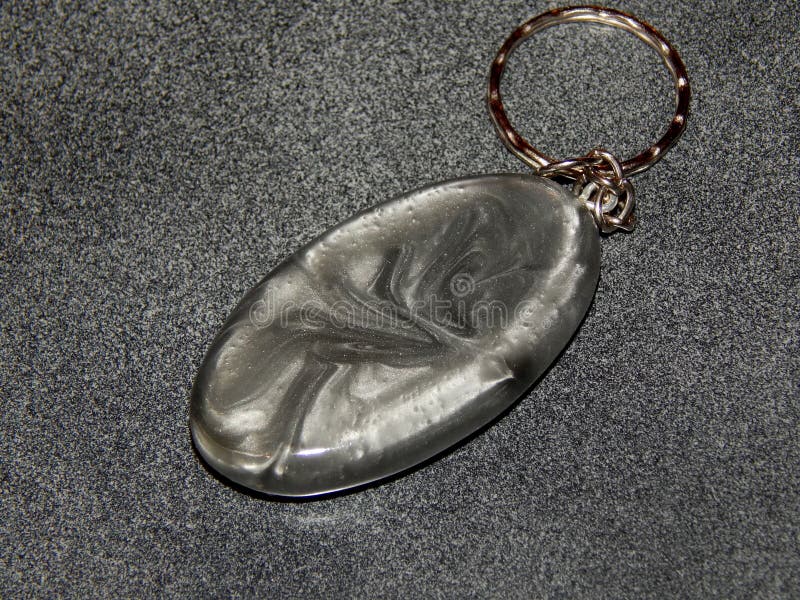 Key Ring with Epoxy Resin Close Up Stock Image - Image of keyring ...