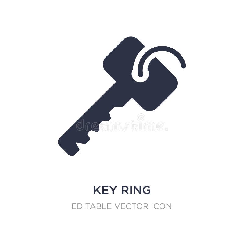 Key Ring Icon on White Background. Simple Element Illustration from ...