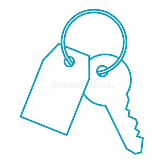 Key ring with label stock vector. Illustration of real - 16128908