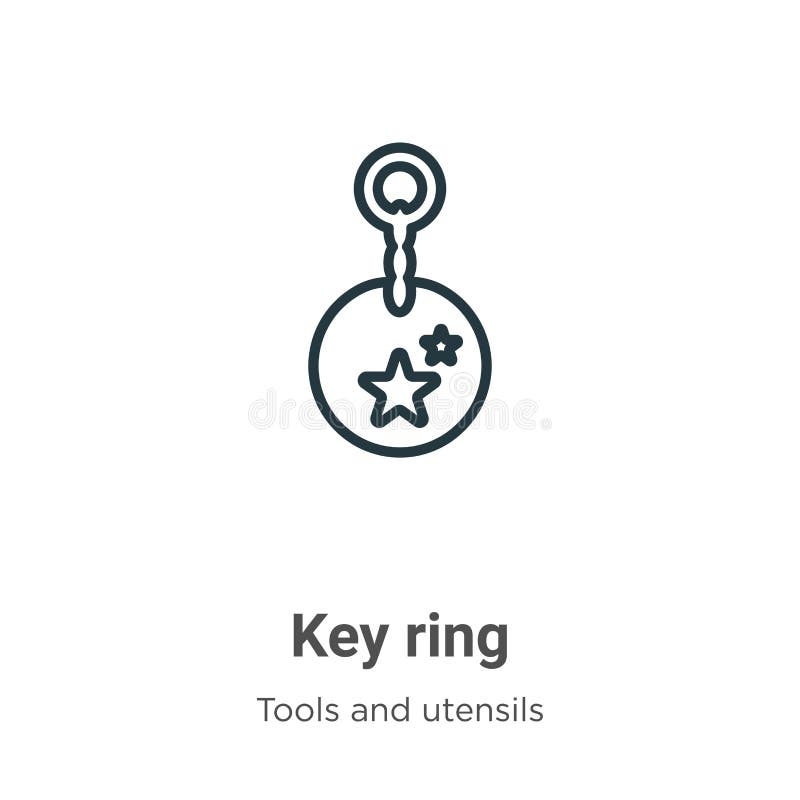 Key Ring Icon in Filled, Thin Line, Outline and Stroke Style. Vector ...