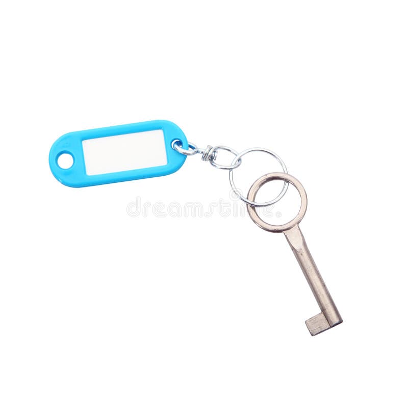 Key Ring in White Background Stock Image - Image of color, plaque ...
