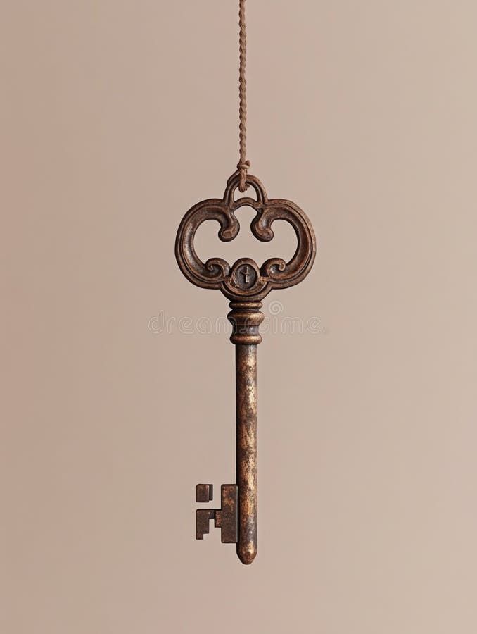 Key on Rope stock image. Image of entrance, unlock, rope - 381285021