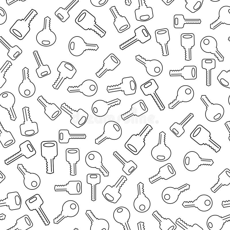 Key Seamless Pattern stock vector. Illustration of design - 84764601