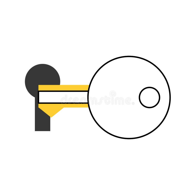 Key security isolated icon stock vector. Illustration of pictogram ...