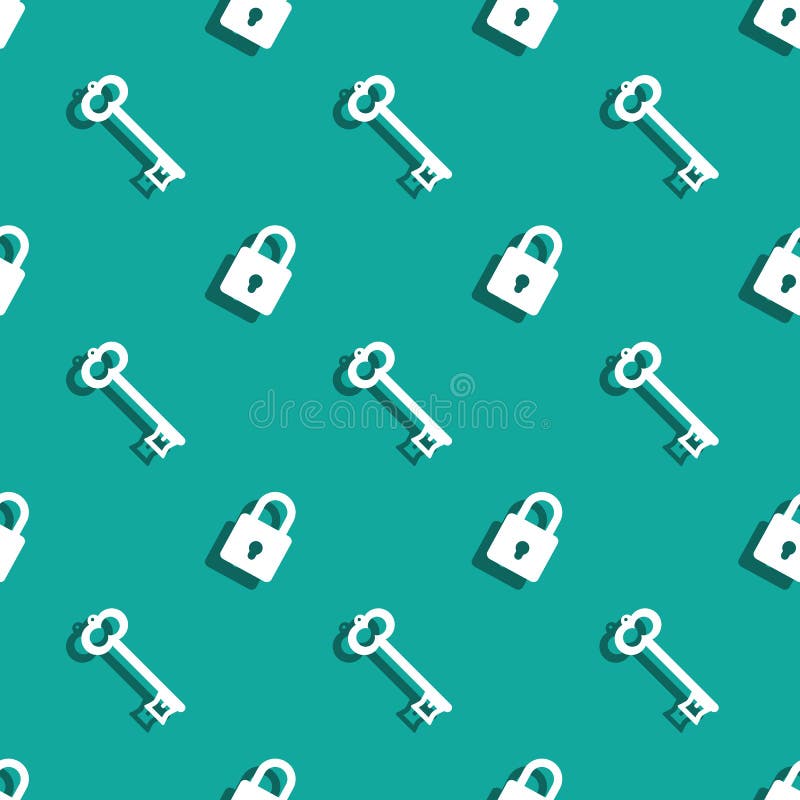 Key and Security Lock Seamless Decorative Background Stock Vector ...