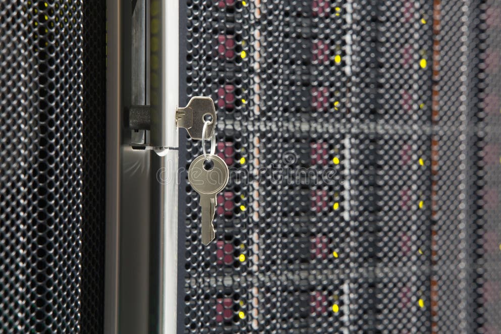 Key from server rack stock image. Image of equipment - 30983797