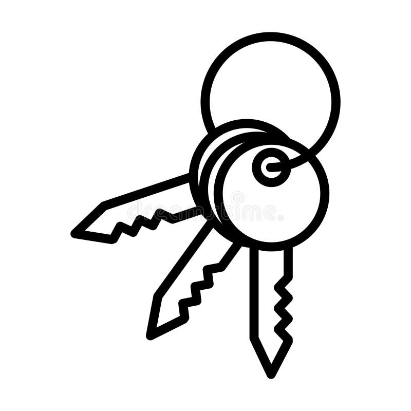 Security Lock Icon Black and White Illustration Stock Vector ...