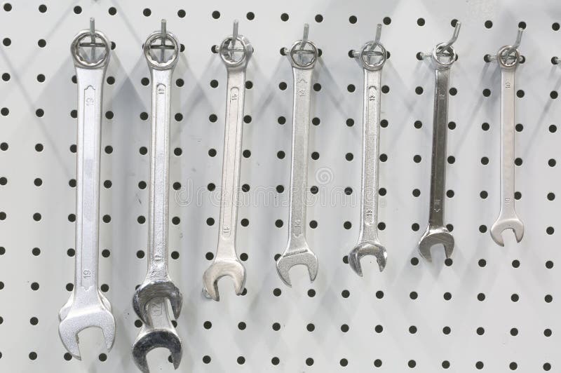Key Set To Tighten the Bolts in the Workshop Stock Image - Image of ...
