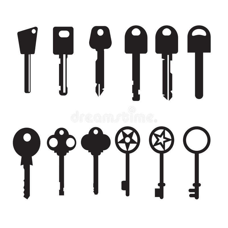 Key set stock vector. Illustration of vector, latchkey - 43827255
