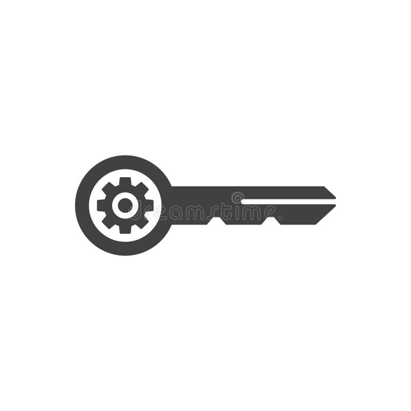 Key Setting Icon stock illustration. Illustration of cogwheel - 376355563