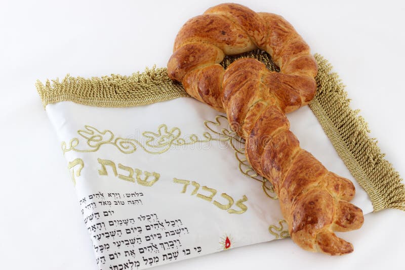 Key Shape Challah Bread with Candles Stock Image - Image of religious ...