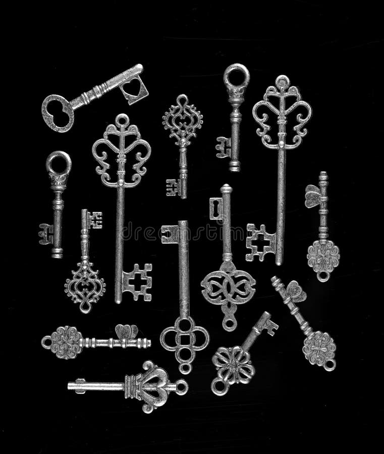 Key Shapes Making a Abstract Background Using Metal Keys To Create ...