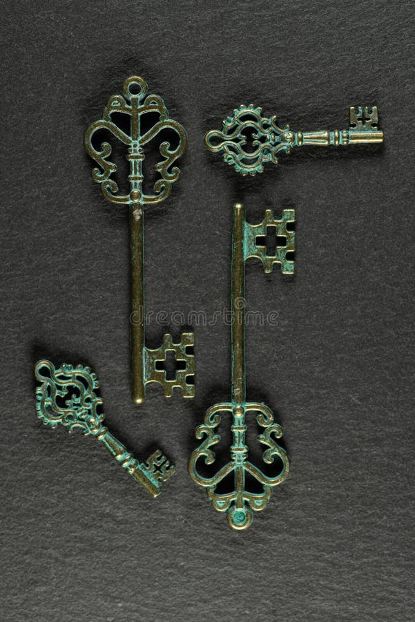 Key Shapes Making a Abstract Background Using Metal Keys To Create ...