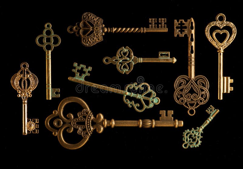 Key Shapes Making a Abstract Background Using Metal Keys To Create ...
