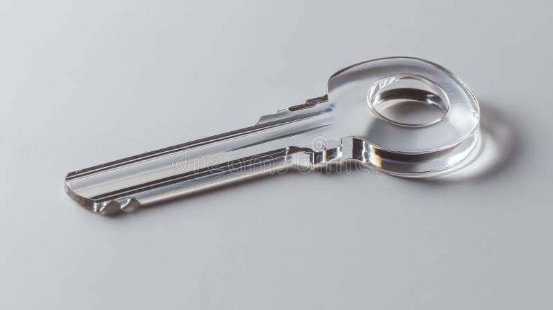 A Key is Shown in a Clear Plastic Stock Illustration - Illustration of ...