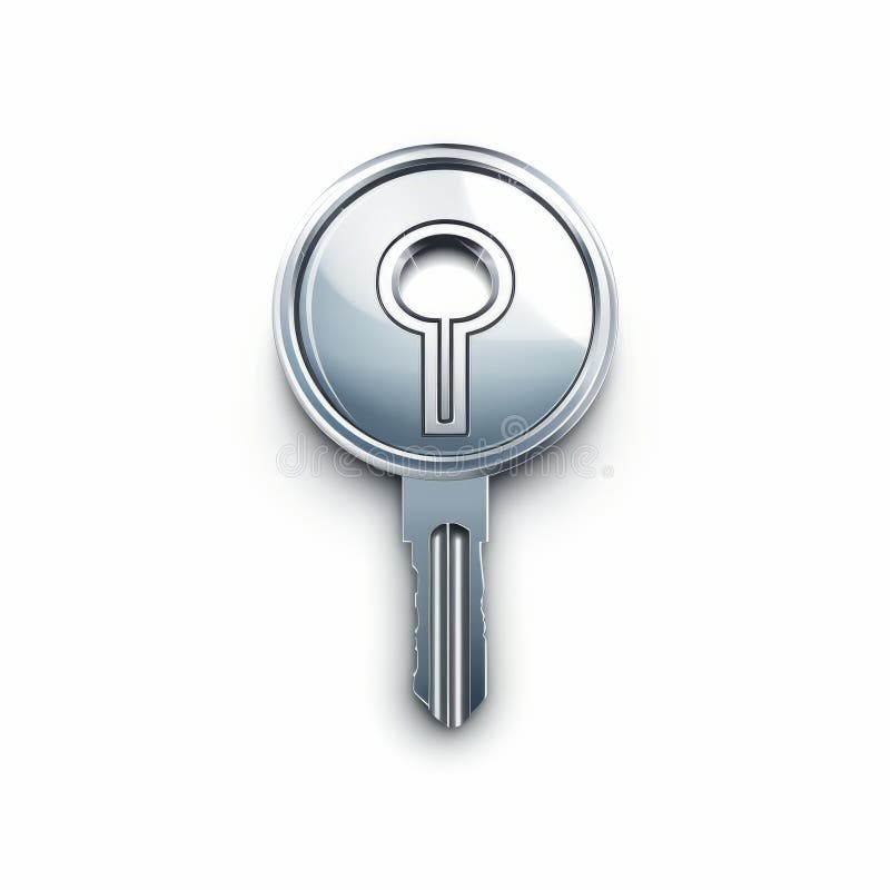 A Key is Shown in Front of a White Background Stock Illustration ...