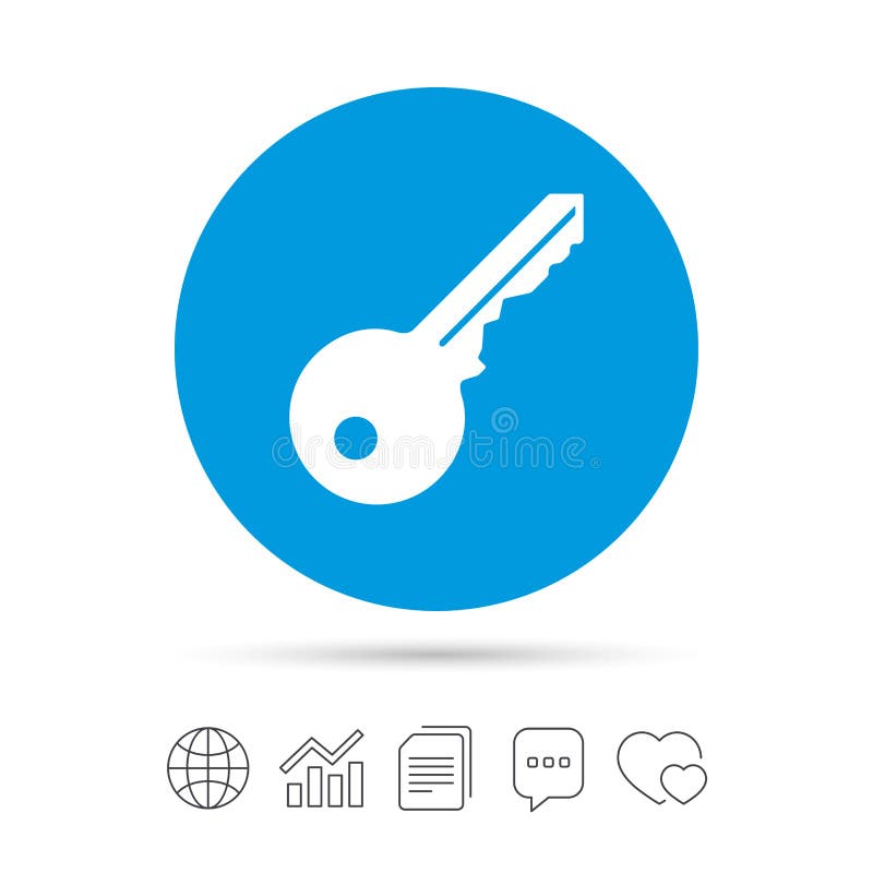 Key Sign Icon. Unlock Tool Symbol Stock Vector - Illustration of button ...