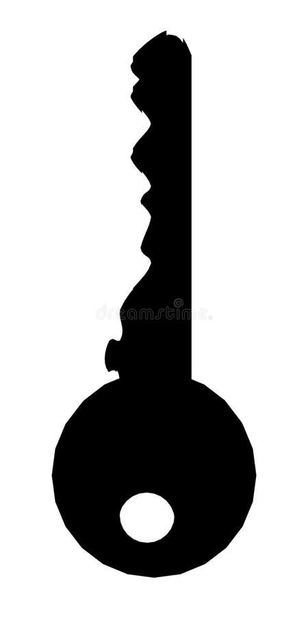 Key Silhouette Isolated on White Background. Vector Illustration Stock ...