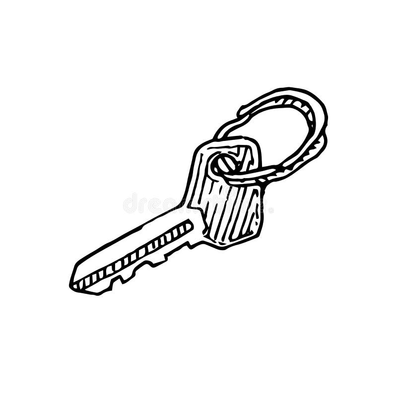 Key sketch stock vector. Illustration of doodles, outline - 70355221
