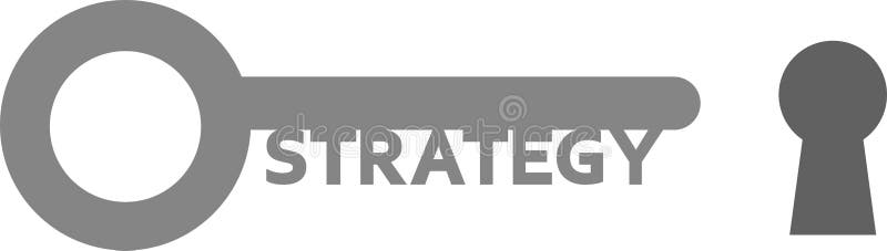 Key with Strategy and Keyhole Stock Vector - Illustration of ...