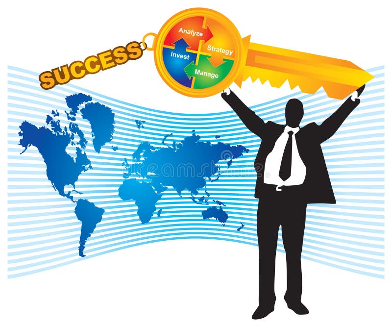 Key of success stock vector. Illustration of important - 23129950