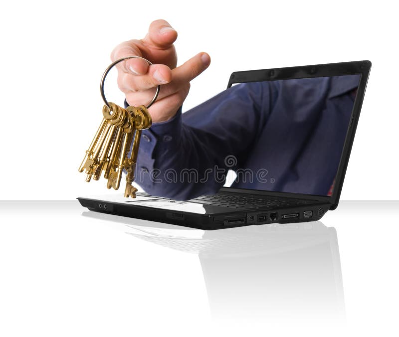 Computer hand shake stock image. Image of hand, businessman - 4969507