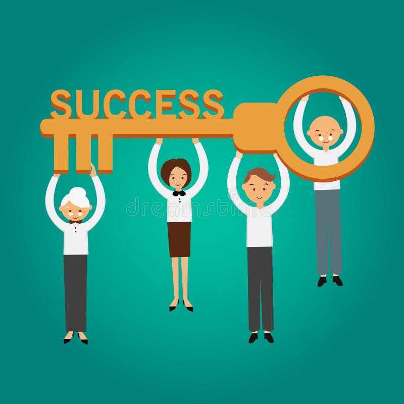 Key Success Business Concept Vector Illustration Stock Vector ...