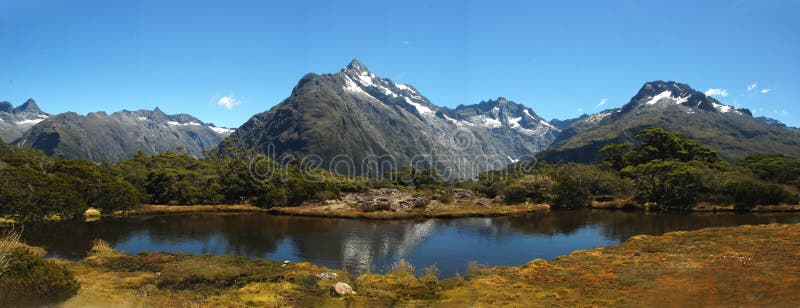 Key Summit at Fiordland National Park Stock Image - Image of atop ...
