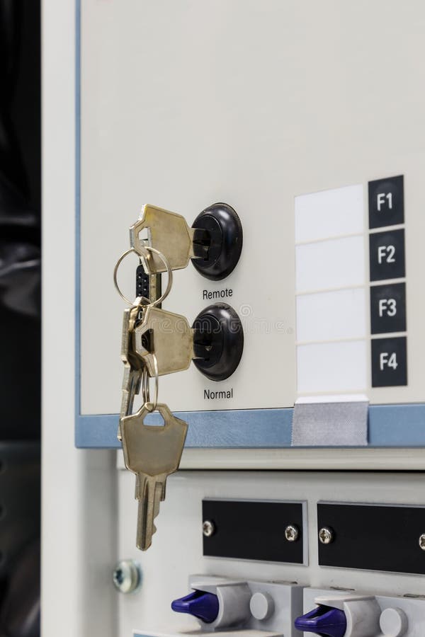 Key Switch for Electrical Control Panel Stock Photo - Image of switch ...